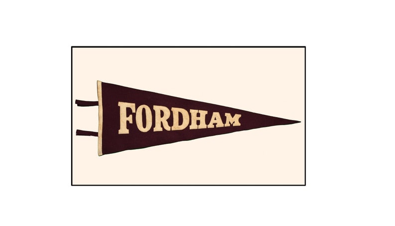 Vintage Fordham University Pennant circa 1940s - Etsy