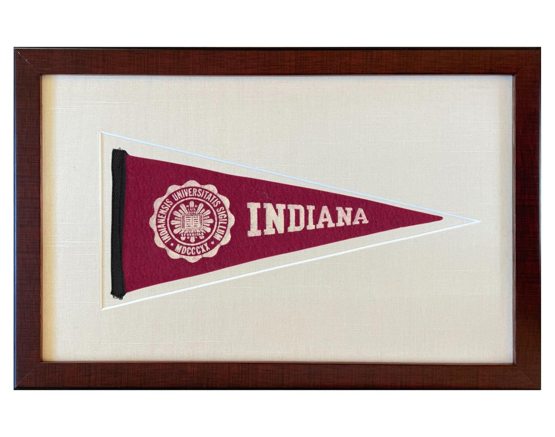 Vintage Indiana University Pennant - Etsy