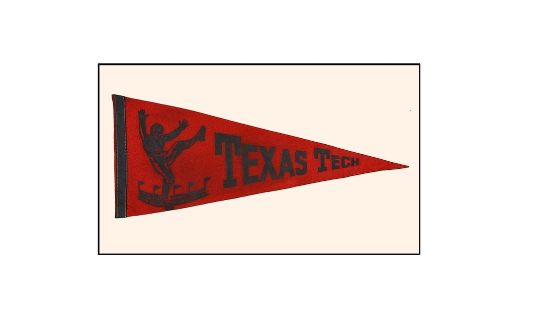 Vintage Texas Tech University Pennant circa 1950 - Etsy