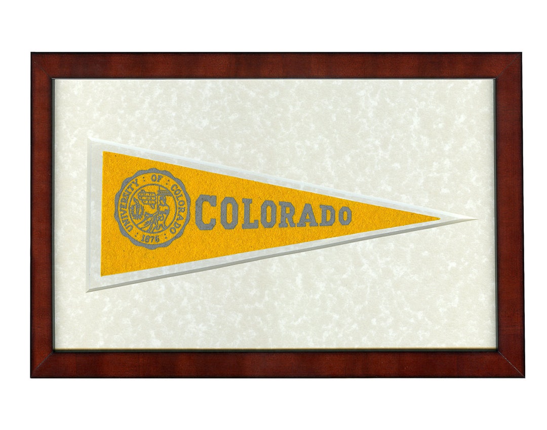 Vintage University of Colorado Pennant original Framed - Etsy New Zealand