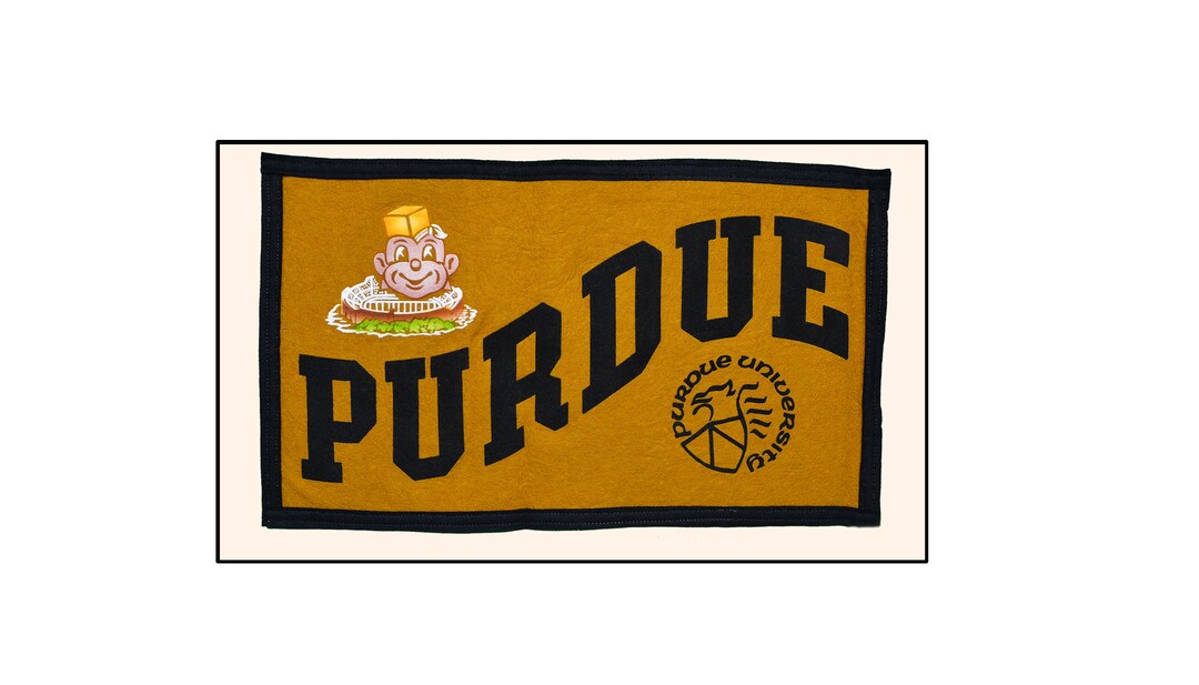 Vintage Purdue University Pennant/banner circa - Etsy