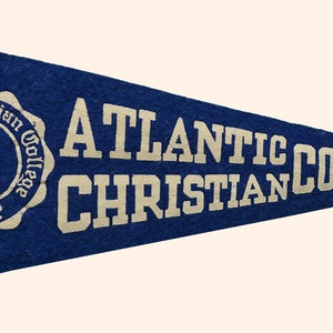 Vintage Atlantic Christian College/barton College Pennant - Etsy