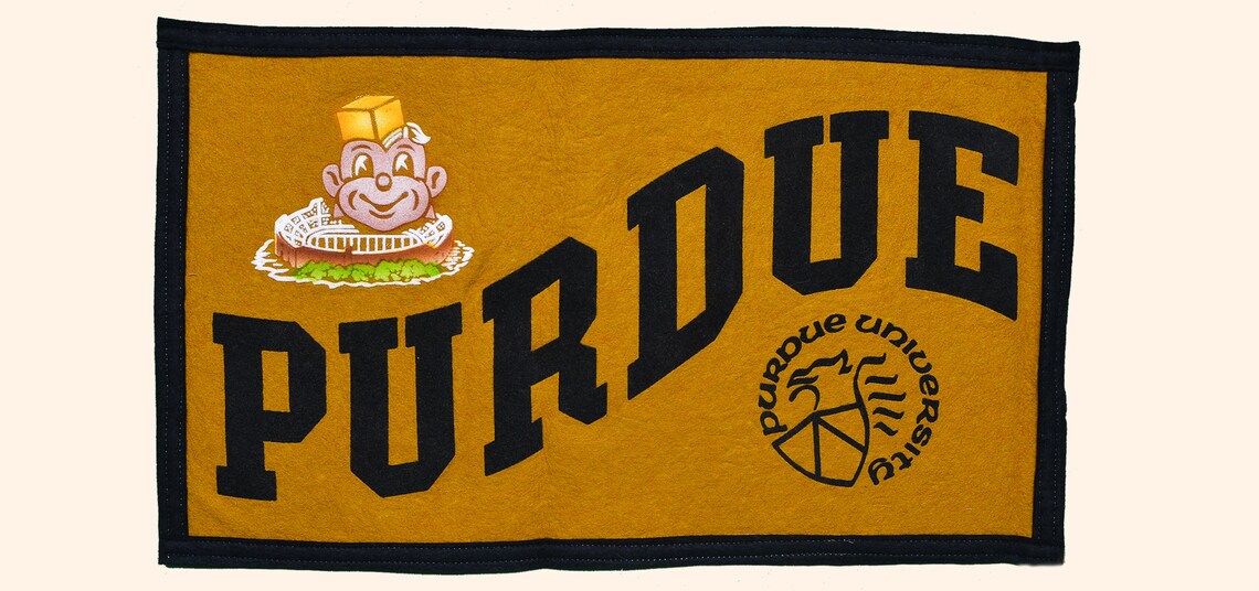 Vintage Purdue University Pennant/banner circa - Etsy