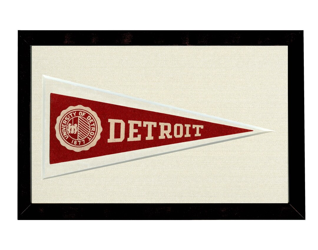 Vintage University of Detroit Pennant circa 1950s - Etsy