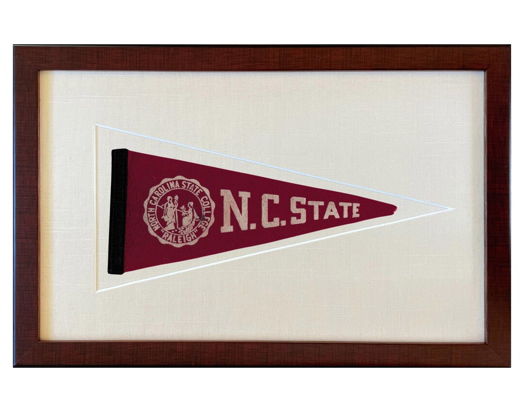 Vintage North Carolina State College Pennant circa 1960 - Etsy