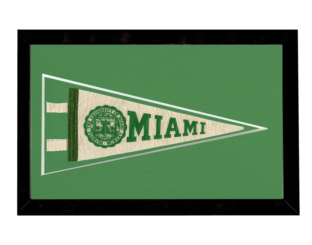 Vintage University of Miami Pennant Circa 1950 - Etsy