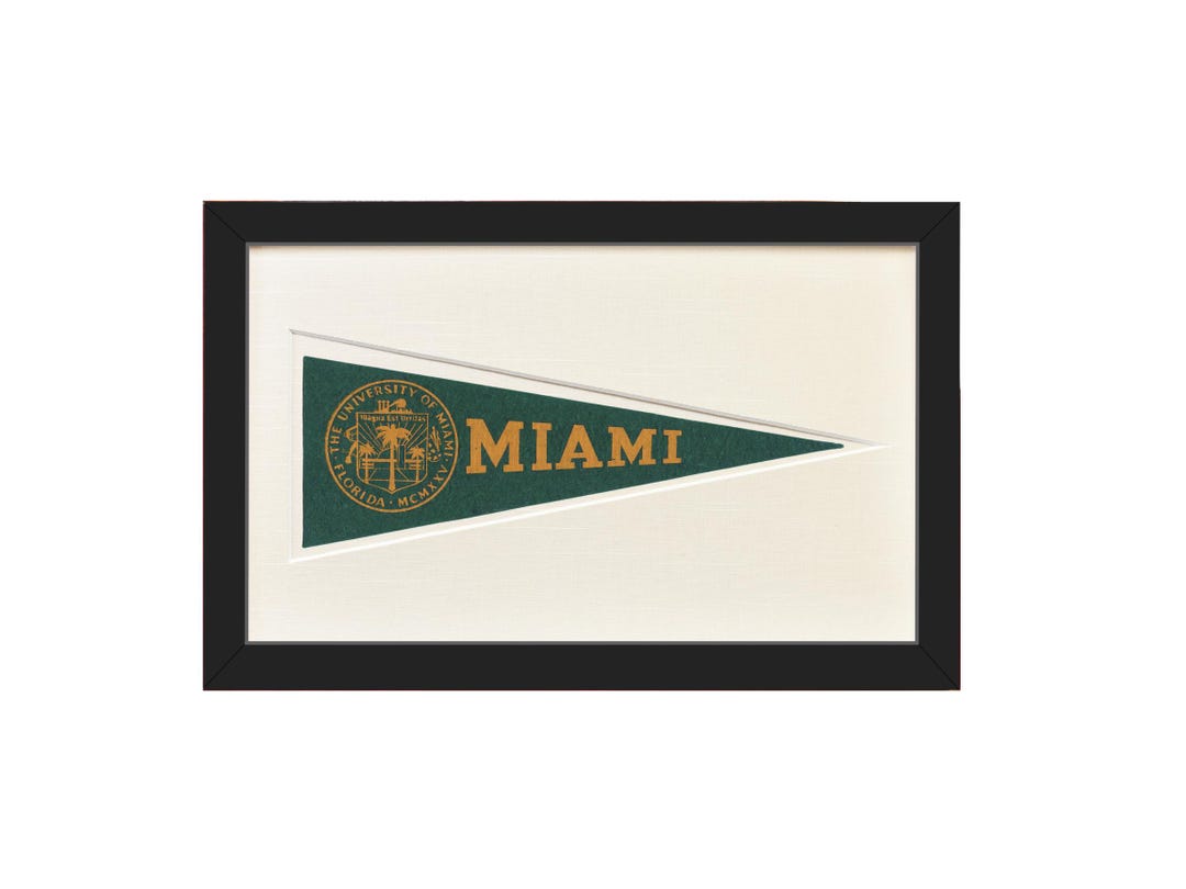 Vintage University of Miami Pennant - Etsy