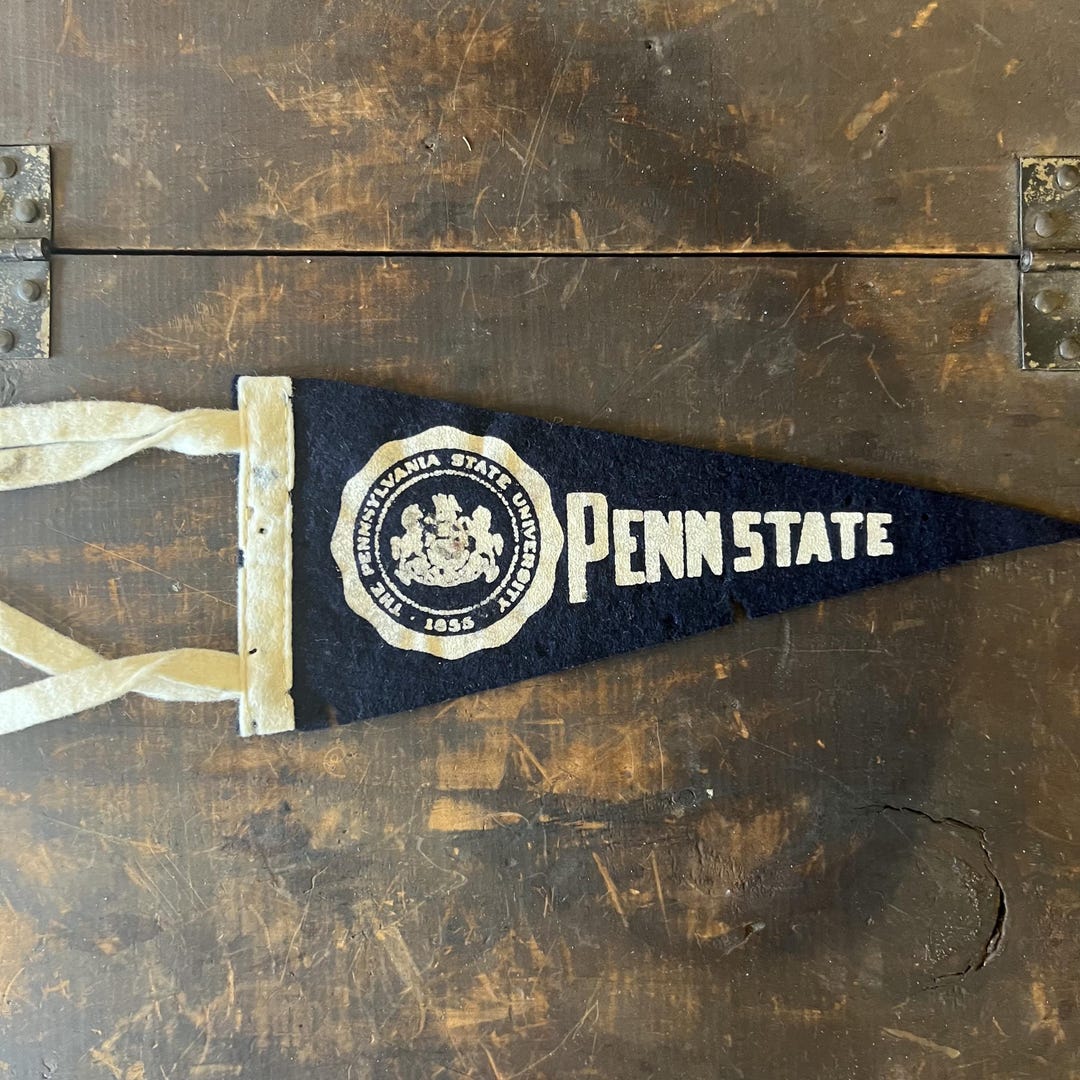 Vintage Penn State University Pennant - Etsy