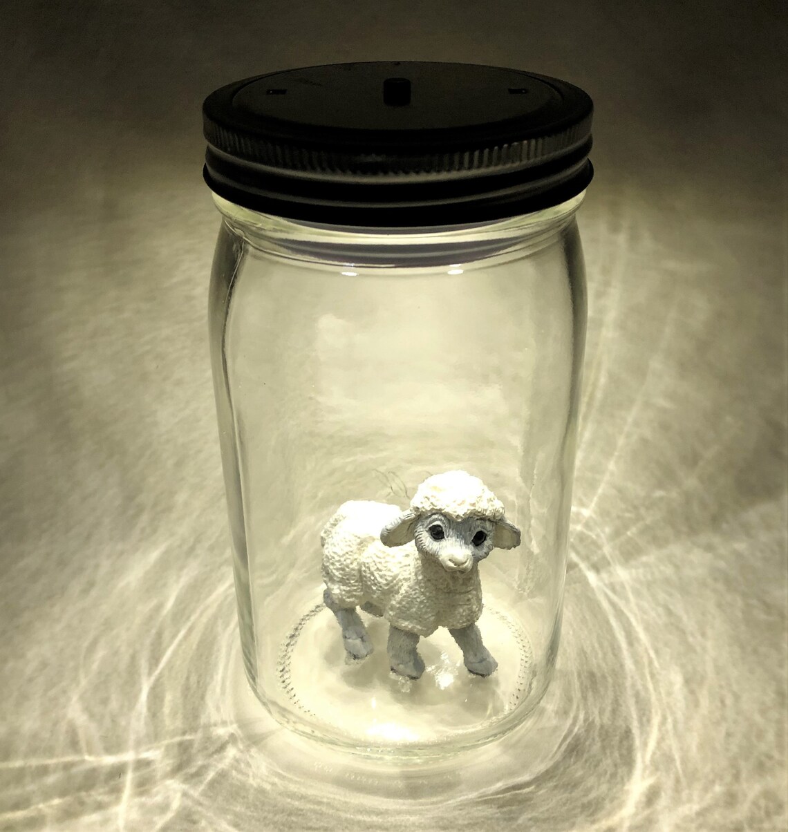 Lamb Night Light Lamb in an LED Mason Jar Night Light | Etsy