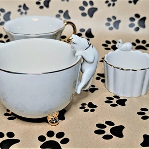 4-piece Cat & Mouse Measuring Cup Set Vintage Cat Lover's Measuring ...