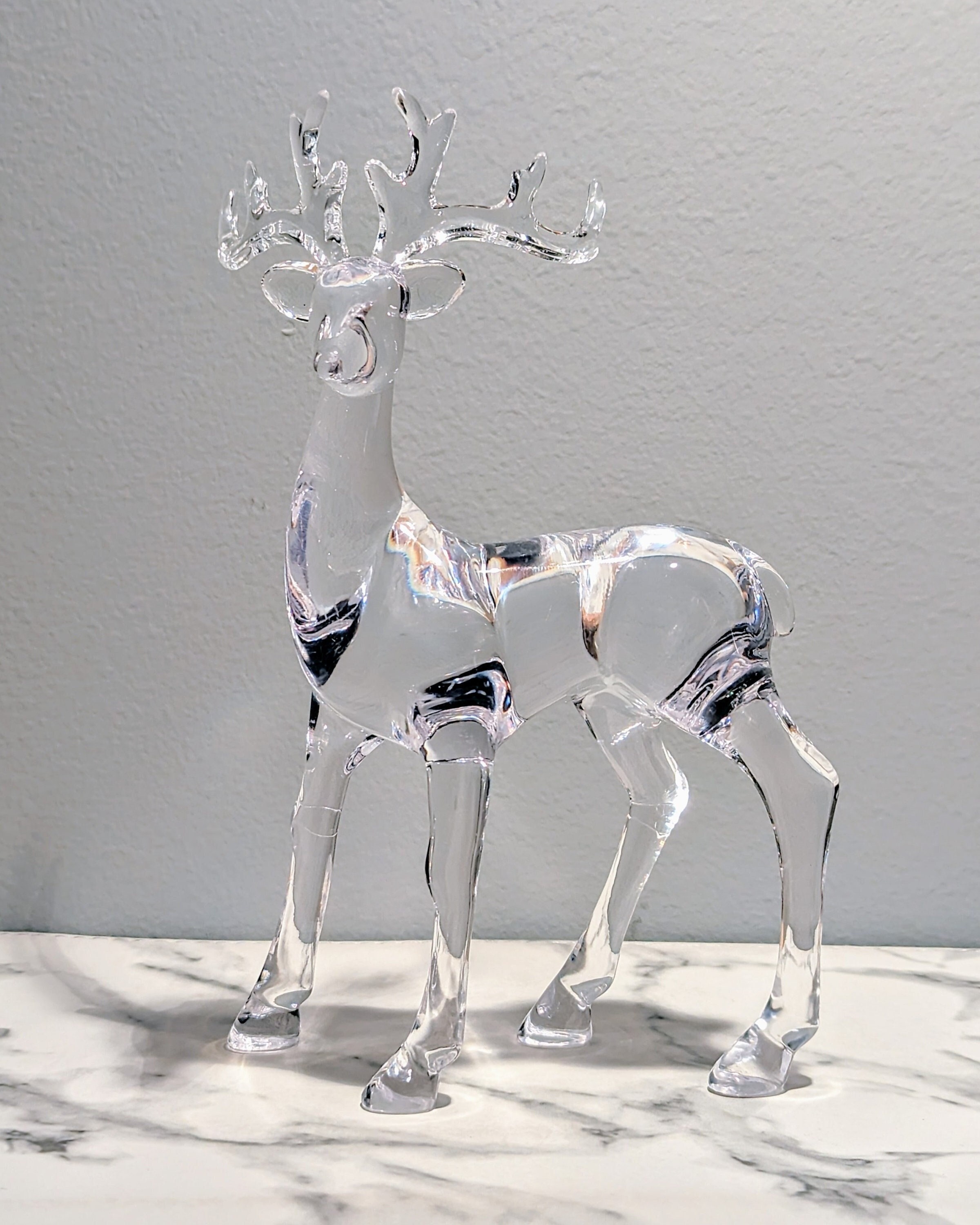 Set of 2 Clear Acrylic Reindeer for Crafting Winter Elk/reindeer ...