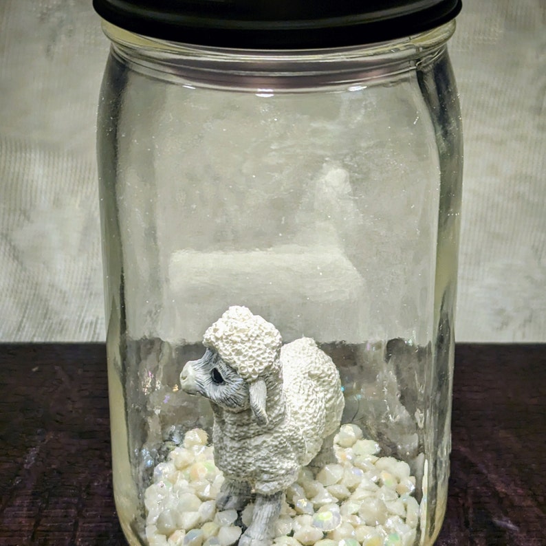 Easter Gift Lamb Night Light Lamb in an LED Mason Jar Night Light Child ...