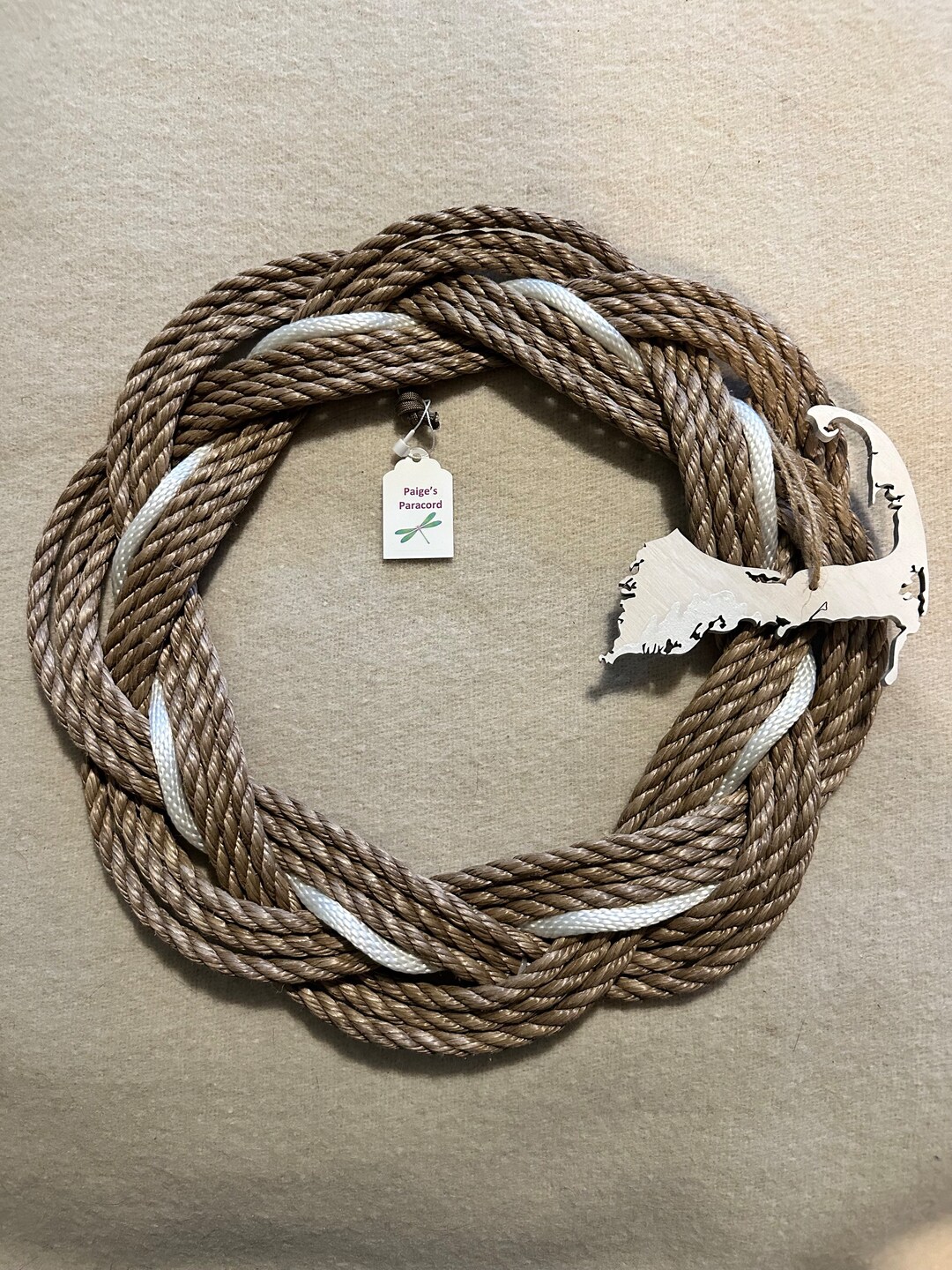 14” Dark Tan Wreath With White Cape Cod - Etsy