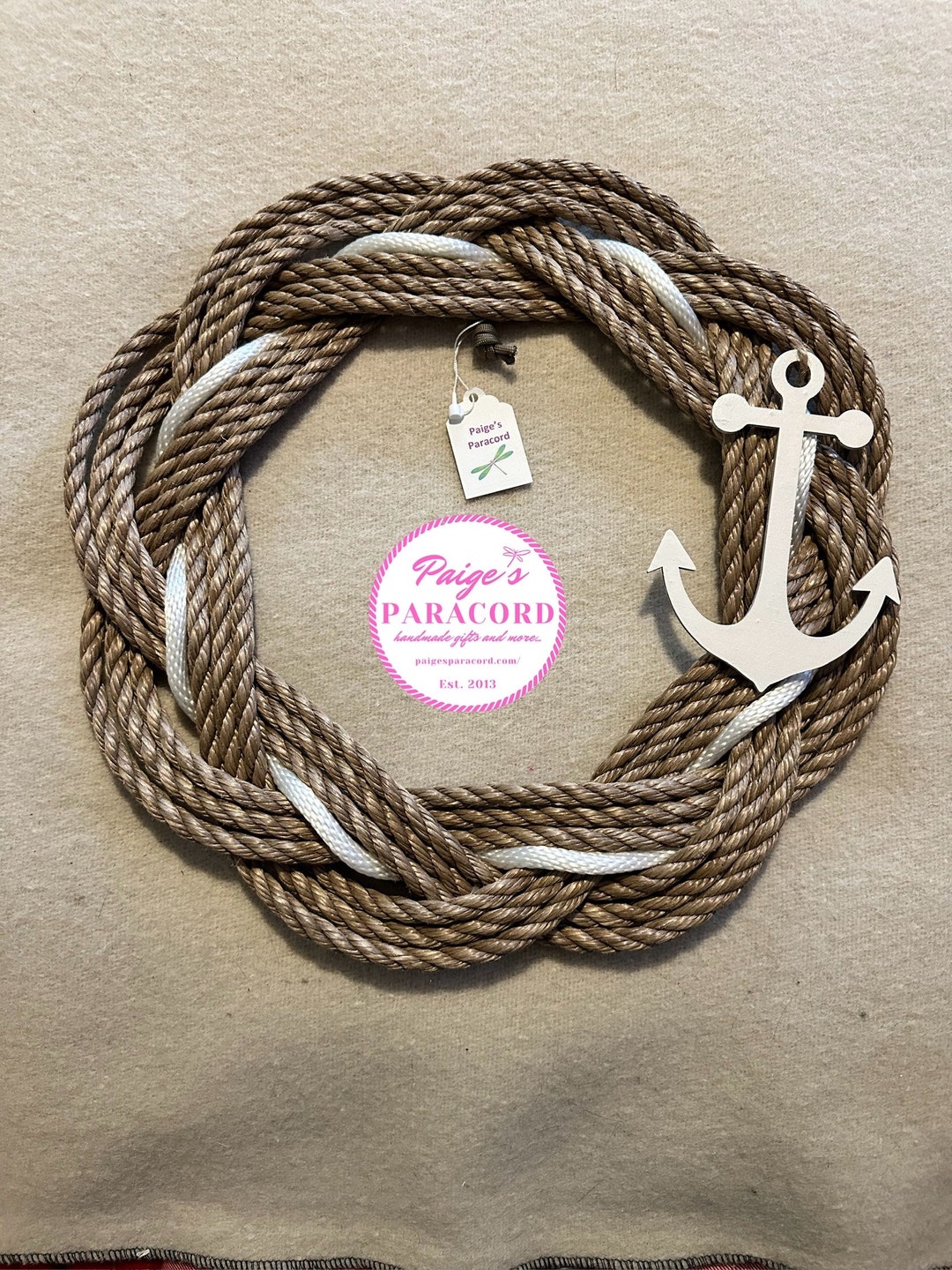 14 Dark Tan Wreath With White Seahorse - Etsy