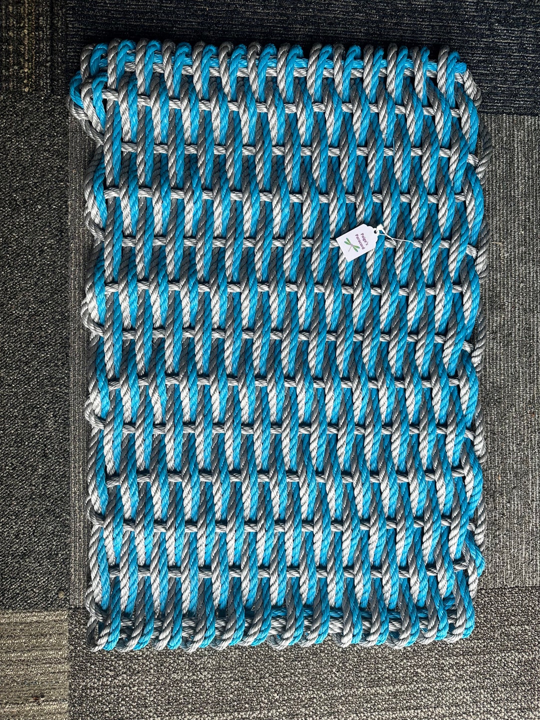 Light Blue and Grey Woven Door Mats 29x19 - Etsy