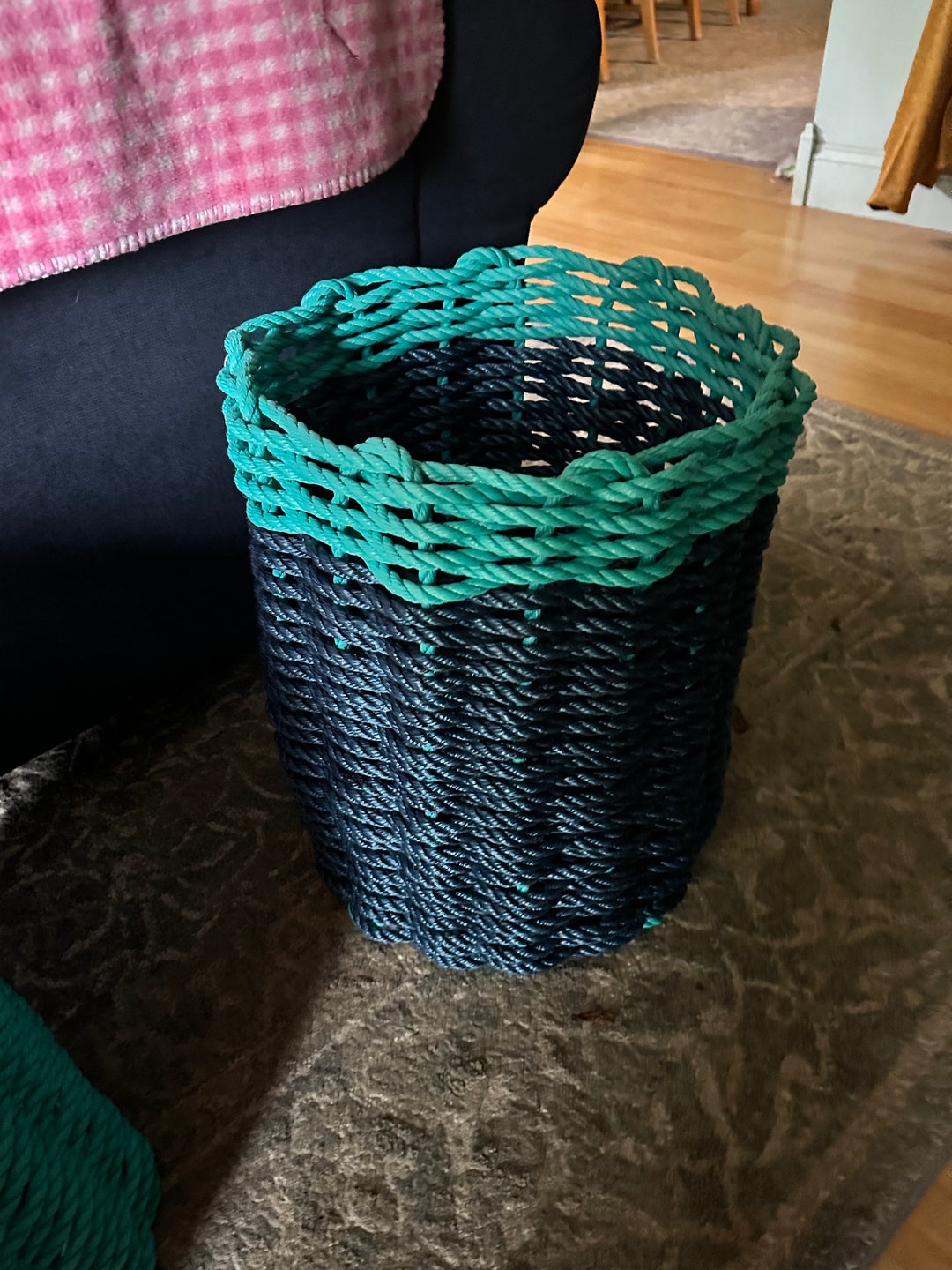 Navy and Teal Hamper - Etsy