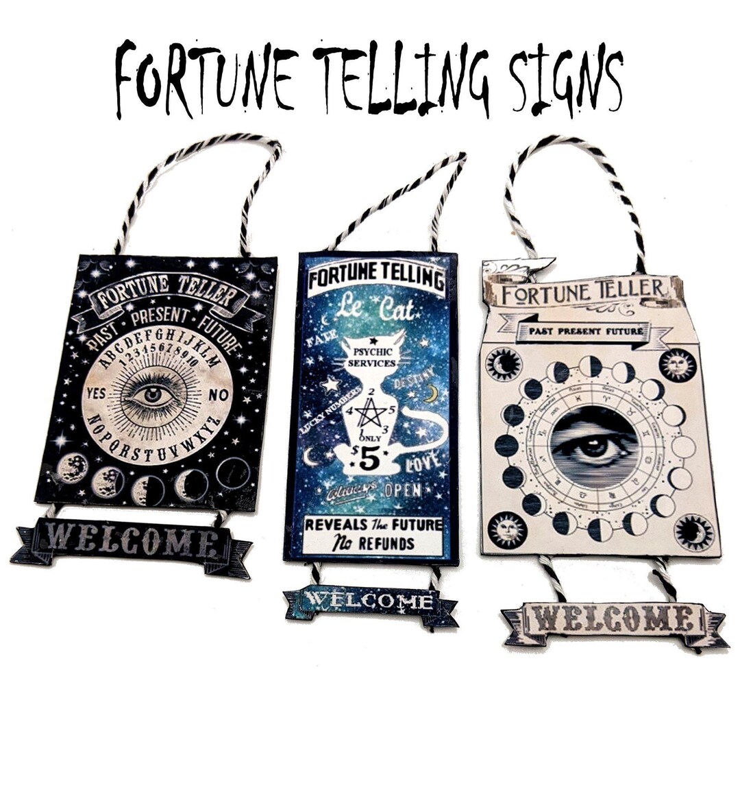 Hanging Fortune Telling Signs - Etsy