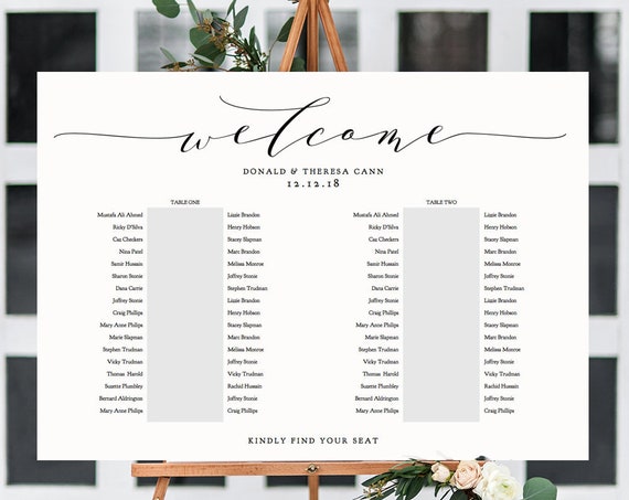 Dinner Seating Plan Template