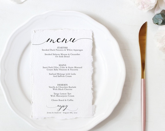 Table Menus & Numbers - Connie & Joan ~ DIY