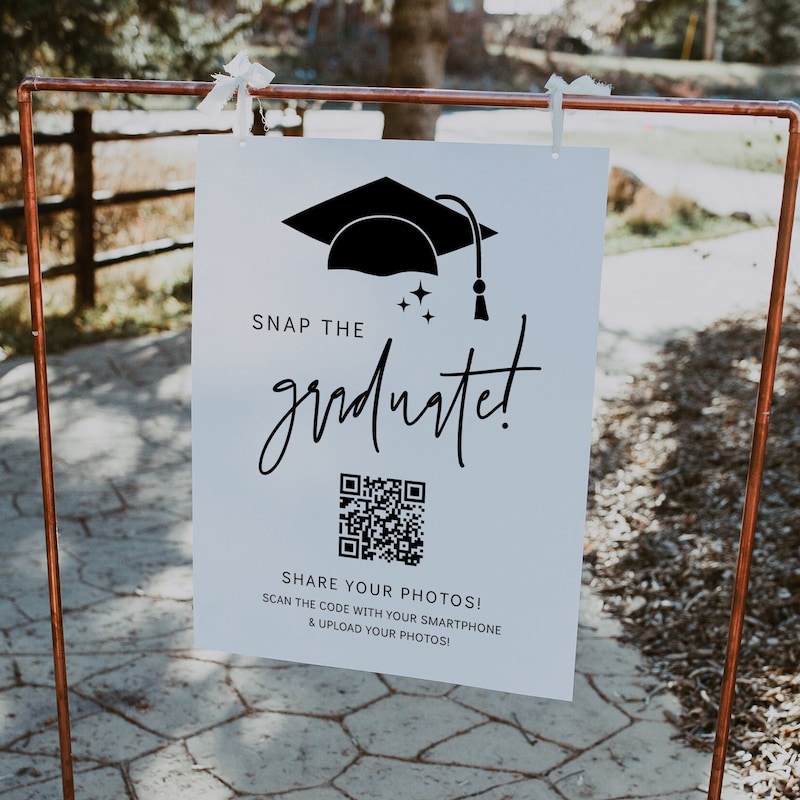 Graduation Invitation With Qr Code - Etsy