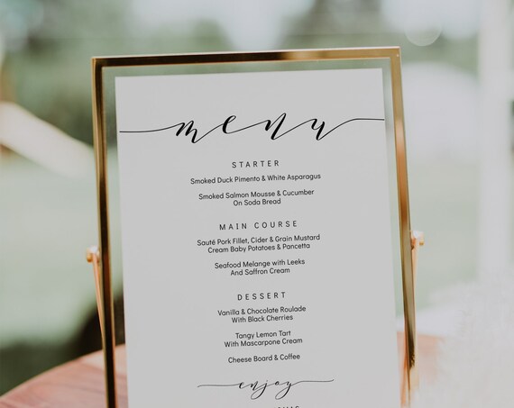 Table Menus & Numbers - Connie & Joan ~ DIY