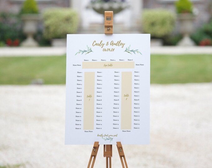 Make a DIY Hanging Seating Chart Frame With These Printable Seating ...
