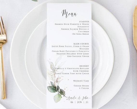 Table Menus & Numbers - Connie & Joan ~ DIY