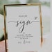 Please Sign, Printable Custom Signs, 13 Sizes, Direct Your Guests to ...