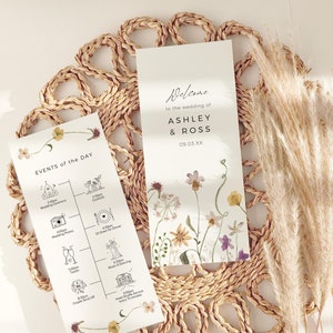 Wedding Timeline, Wildflower Program, Flower Wedding Timeline ...