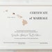 Destination Hawaii Certificate of Marriage, Wedding in Hawaii Marriage ...