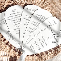Modern Wedding Program Fan Template: Elegant Ceremony Timeline (digital ...
