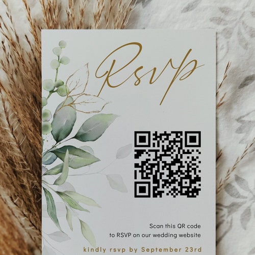 QR Code Rsvp Card Wedding Rsvp QR Code Scan to Rsvp Online - Etsy Australia