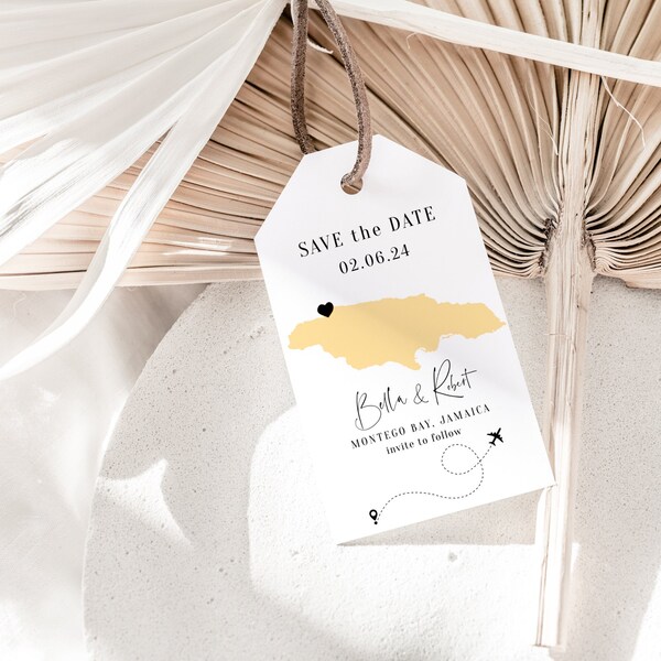 Save the Date Luggage Tag - Etsy