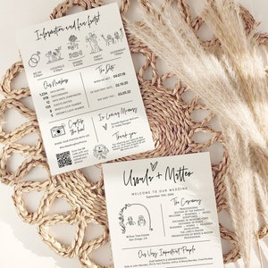 Double Sided Wedding Program Infographic, Timeline Program, Infographic ...