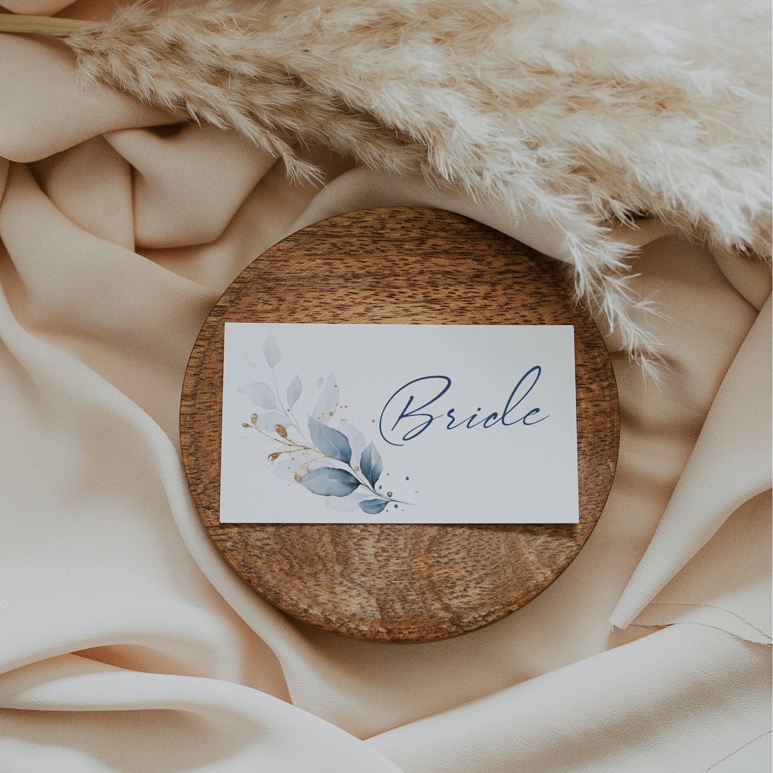 Dusty Blue Place Cards, Printable Table Name Cards, Dusty Blue Wedding ...