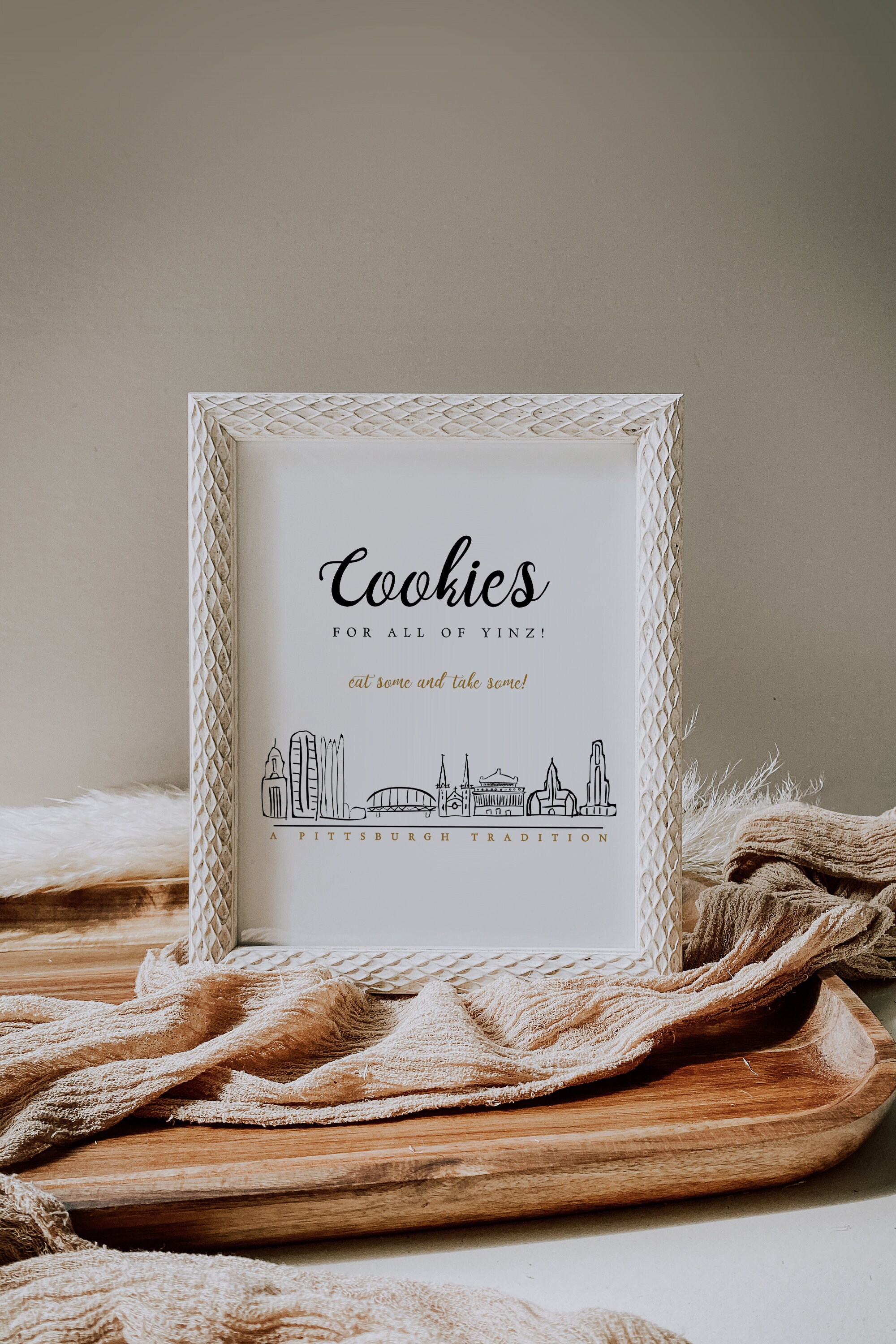 Pittsburgh Cookie Table Printable Sign, Cookies for all of Yinz ...