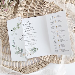 Square Wedding Invitations, Square Folded Wedding Invitations, Gatefold ...