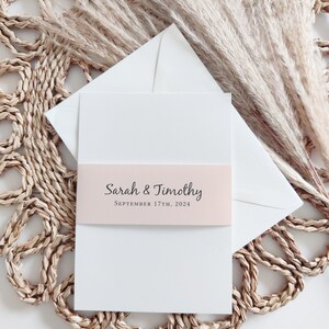 DIY Printable Belly Band Template, Wedding Invitation Wrappers Belly ...