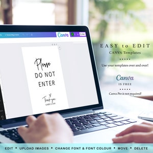 Please Do Not Enter Signs, Canva Templates in 10 Sizes, Printable No ...