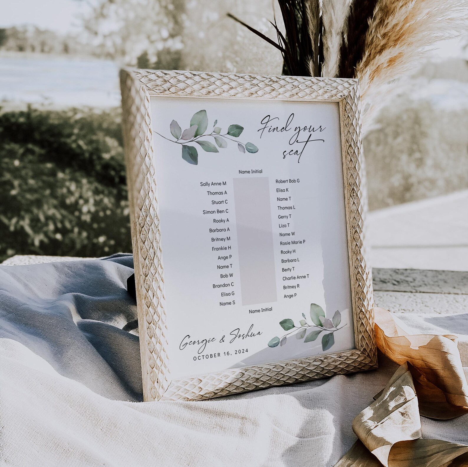 One Long Table Seating Plan, Banquet Table Seating, Banquet, Printable ...