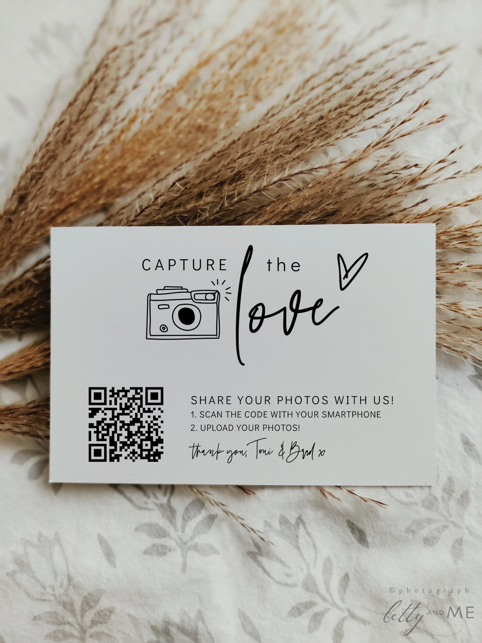 Capture the Love QR Code Wedding Photo Signs Share the Love - Etsy ...