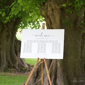 Long Table Seating Plan Template With 4 Tables, Printable Seating Plan ...