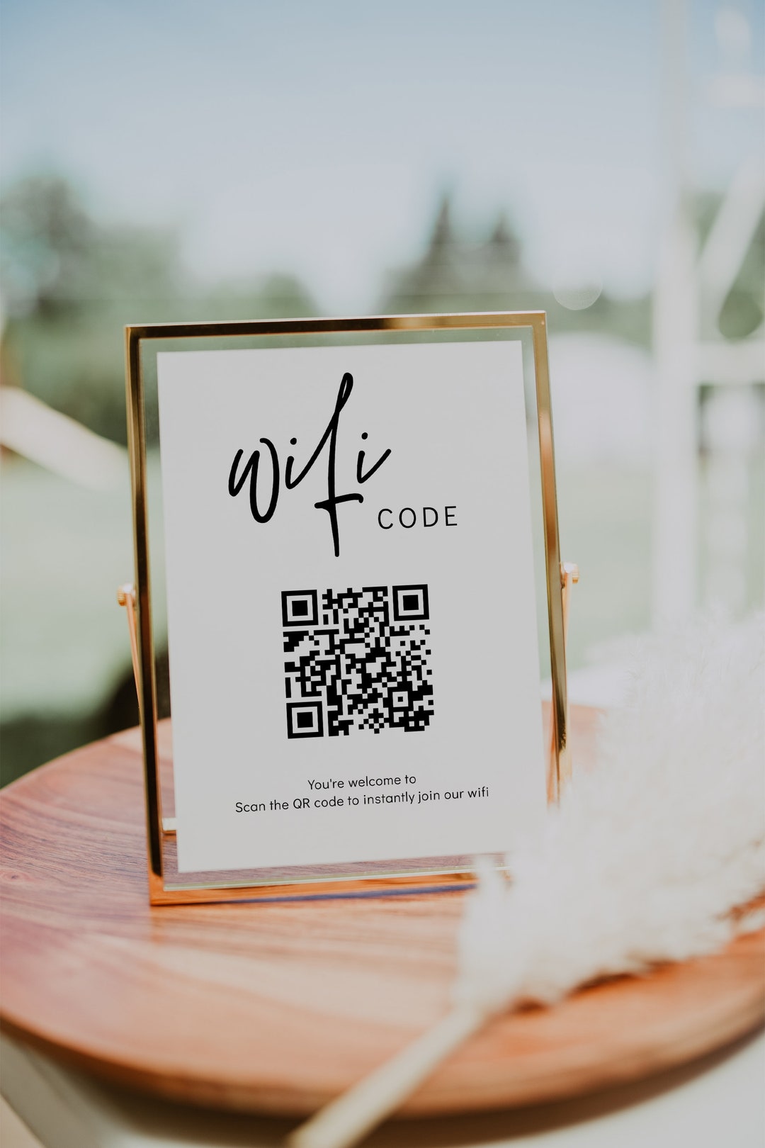Wifi Code, QR Code Wifi, Connect to Our Wifi, Printable Wifi Code Sign ...