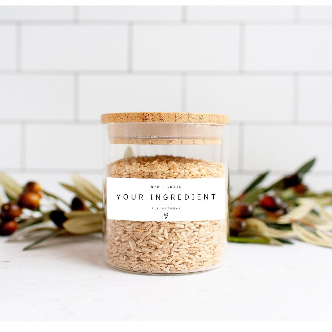 Printable Kitchen Labels, Pantry Label Template, 10 Sizes, Modern ...