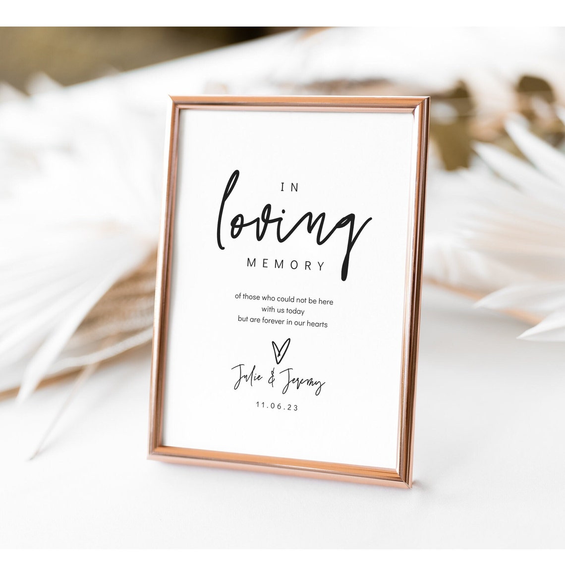 In Loving Memory Sign, Printable Memorial Sign, Memory Table Signs ...