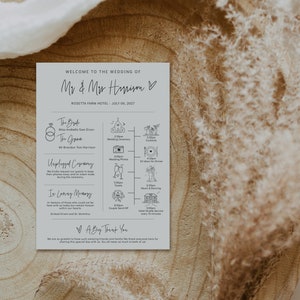 Wedding Program Template, Timeline Wedding Infographic, Infographic ...