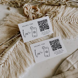Share the Love QR Code, Wedding Photo Signs, Capture the Love, Wedding ...