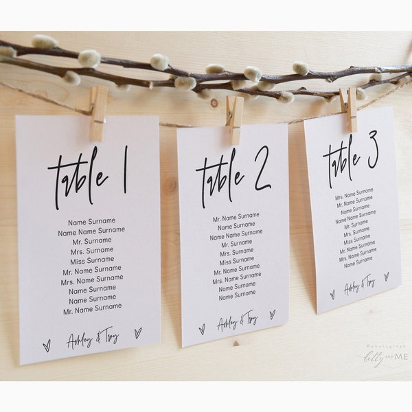 Seating Card - Etsy