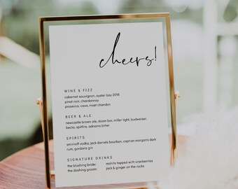Bar Menu Template - Etsy