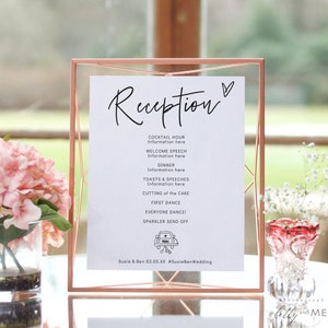 Reception Signs and Cards, Wedding Reception Signs, in 10 Sizes ...